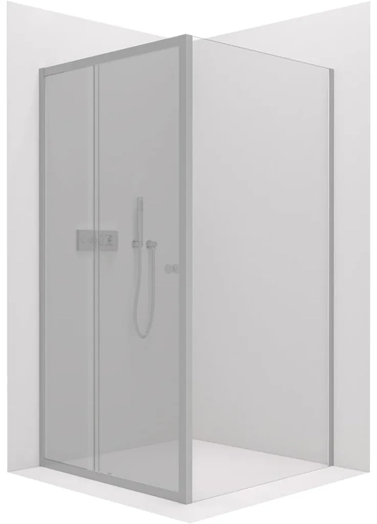 Cerano Varone, pevná sprchová stěna 100x195 cm, 6mm čiré sklo, chromový profil, CER-CER-DY505-100-195-SG