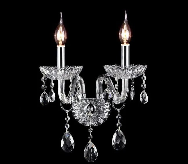 Toolight - Křišťálová nástěnná lampa 2xE14 60W 300757, chromová, OSW-04603