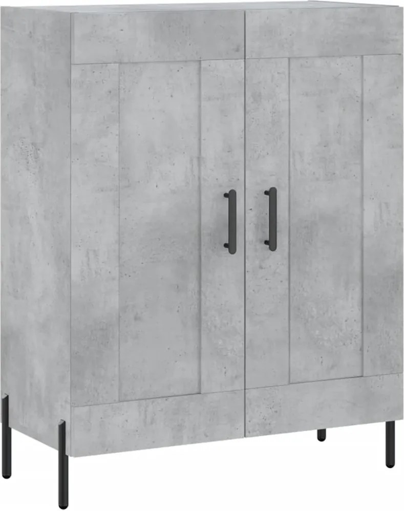 Skříň highboard betonově šedá 69,5x34x180 cm kompozitní dřevo 3198349
