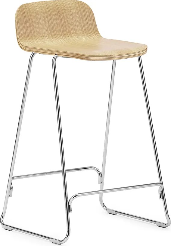 Normann Copenhagen designové barové židle Just Barstool W.Back Low (výška 65cm)