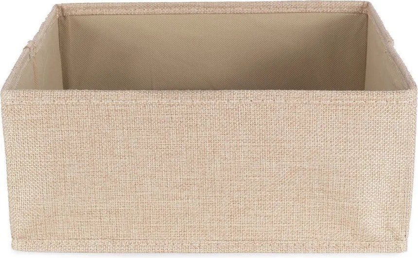 Béžový látkový úložný box 28x12x12 cm Sandy – Compactor