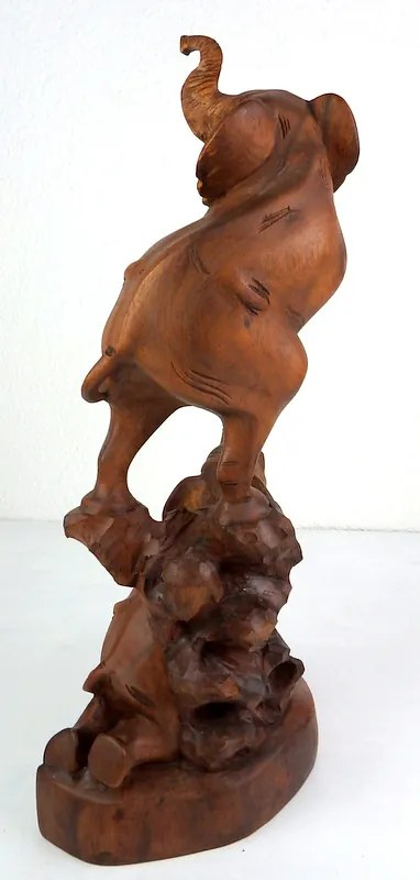 Soška ELEFANT Baby, dřevo, ruční práce, 45 cm