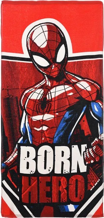 SUN CITY Osuška Spiderman / ručník Spiderman bavlna červený 70x140cm