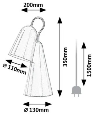 Rabalux 74225 - LED Stolní lampa RABAL 1xE14/4W/230V černá