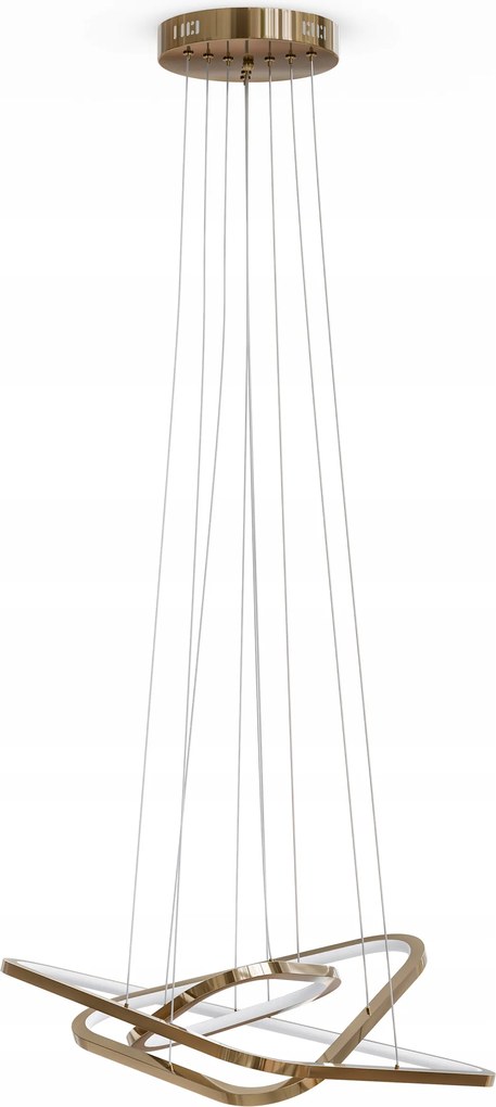 Zlatá stropní svítidlo Led Závěsný lustr Bílá Teplá Obývací pokoj Kuchyně 146W