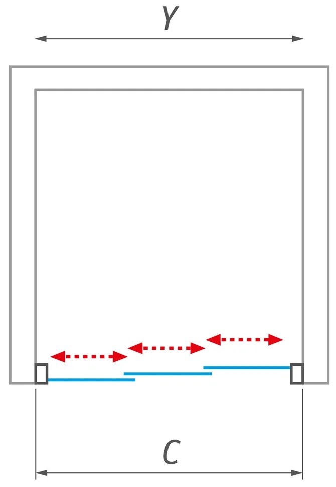 Roth LEGA LINE PD3N 1900 Posuvné sprchové dveře pro instalaci do niky 100 cm Profil: Bílá, Sklo: Grape