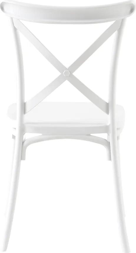 Tempo Kondela Stohovatelná židle, bílá, SAVITA