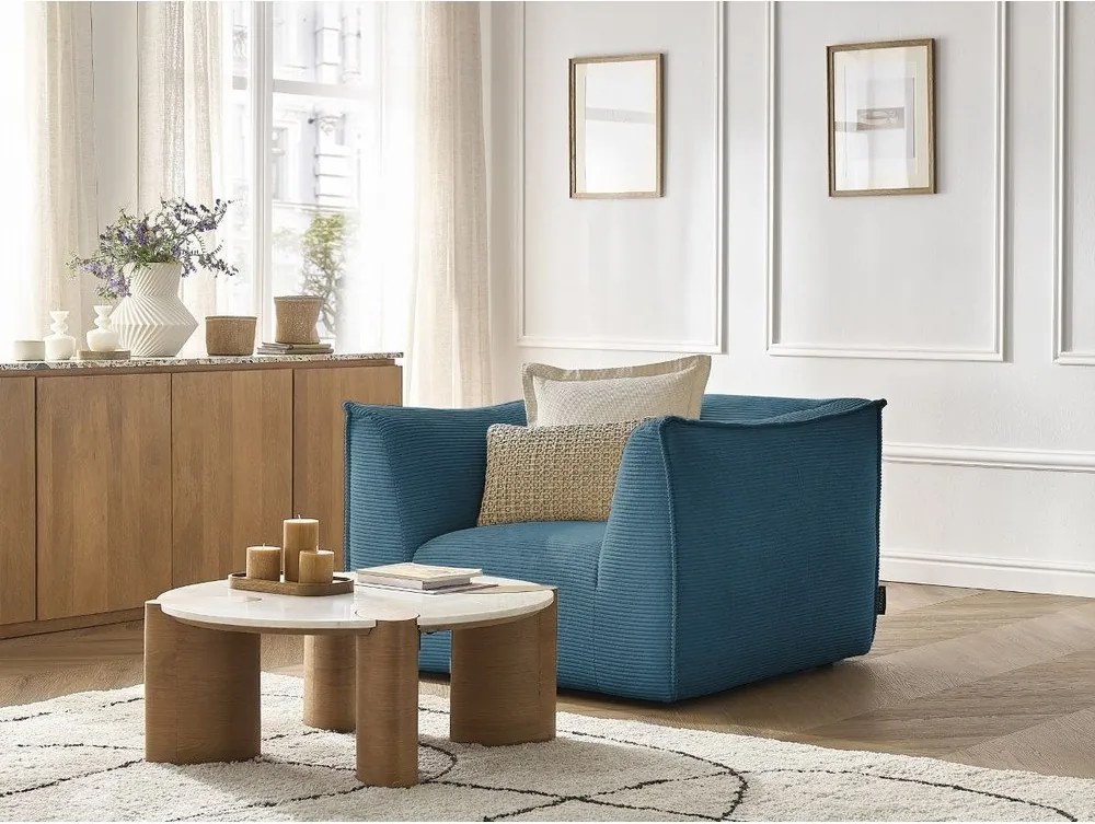 Modré manšestrové křeslo Giorgia – Bobochic Paris
