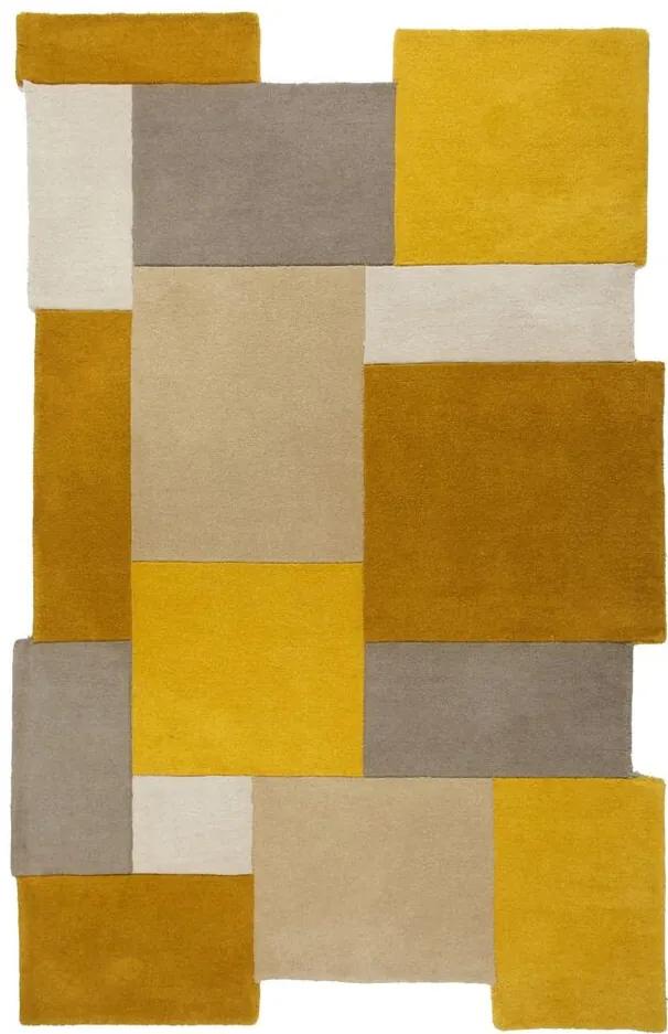 Flair Rugs koberce Ručně všívaný kusový koberec Abstract Collage Ochre/Natural Rozměry koberců: 200x290