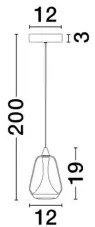 Minimalistický lustr Alish 1 Černá