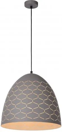 LUCIDE GALLA Pendant E27 40cm Grey, závěsné svítidlo, lustr