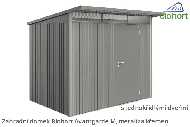 Biohort Zahradní domek AVANTGARDE A8-1K Barva: stříbrná metalíza