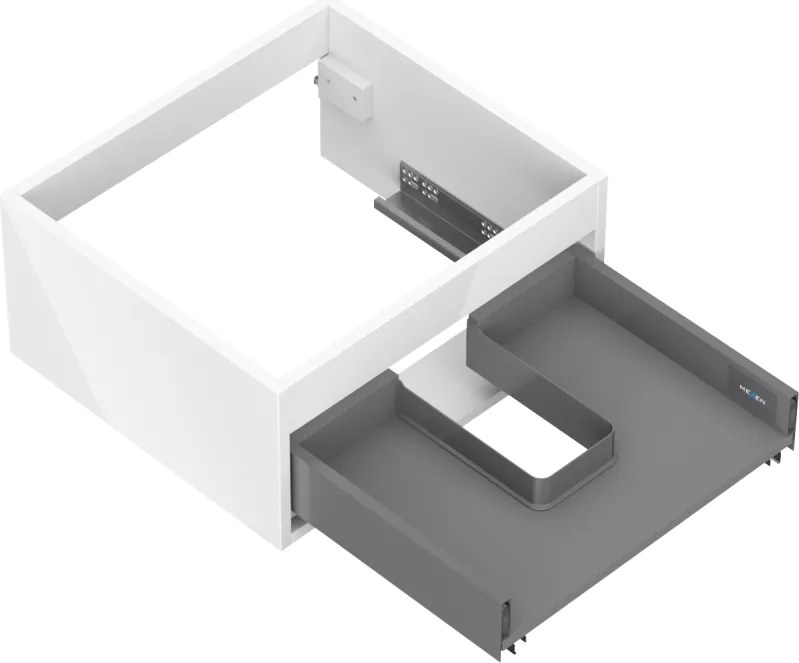 Mexen Box-A, závěsná skříňka 50 cm, 1 zásuvka, bílá lesklá, 91AX0-0500-235-1-00