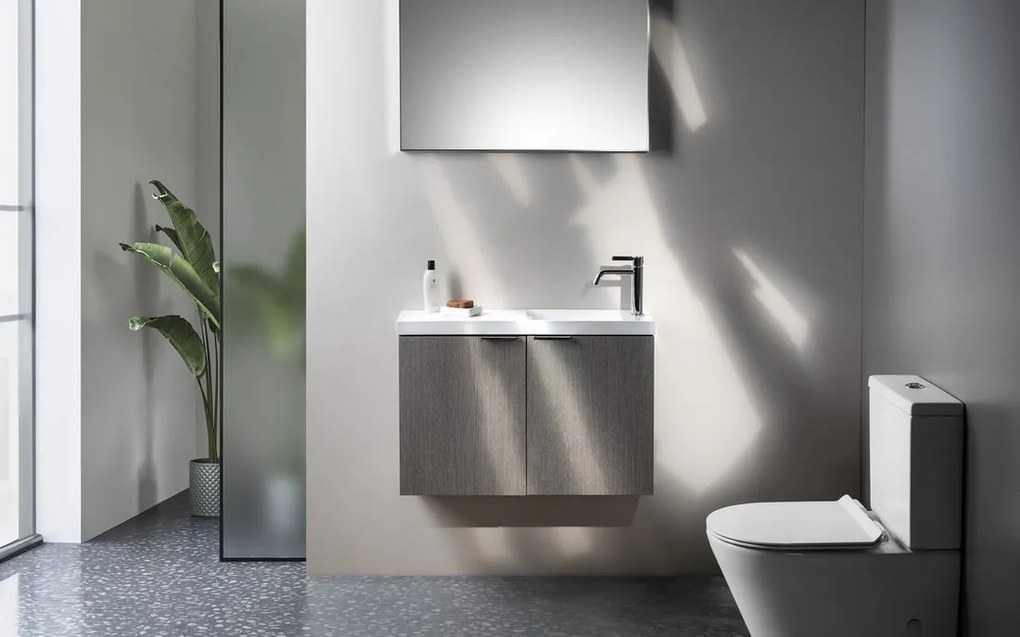 Sapho Latus X koupelnová skříňka 80 x 54,5 x 22 cm s odkládací plochou pravá dub cuneo hnědá LT110-SET09