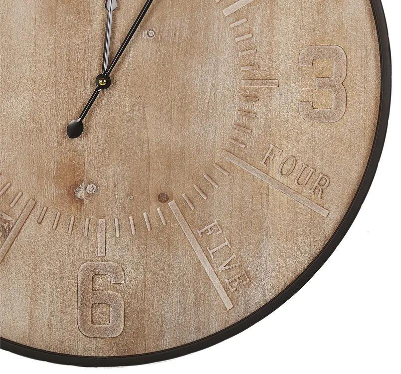 Nástěnné hodiny ø 60 cm Delora (světlé dřevo). 1078618