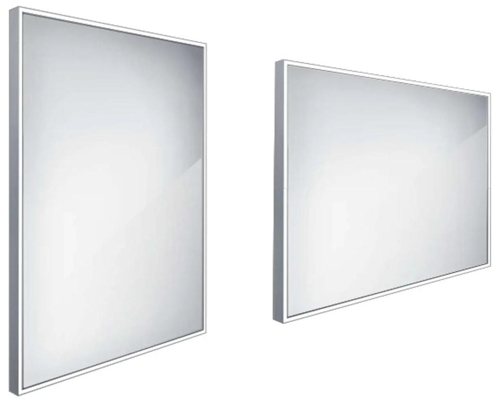 Nimco - Zrcadlo s LED osvětlením, 60x80 cm, hliník ZP 13002