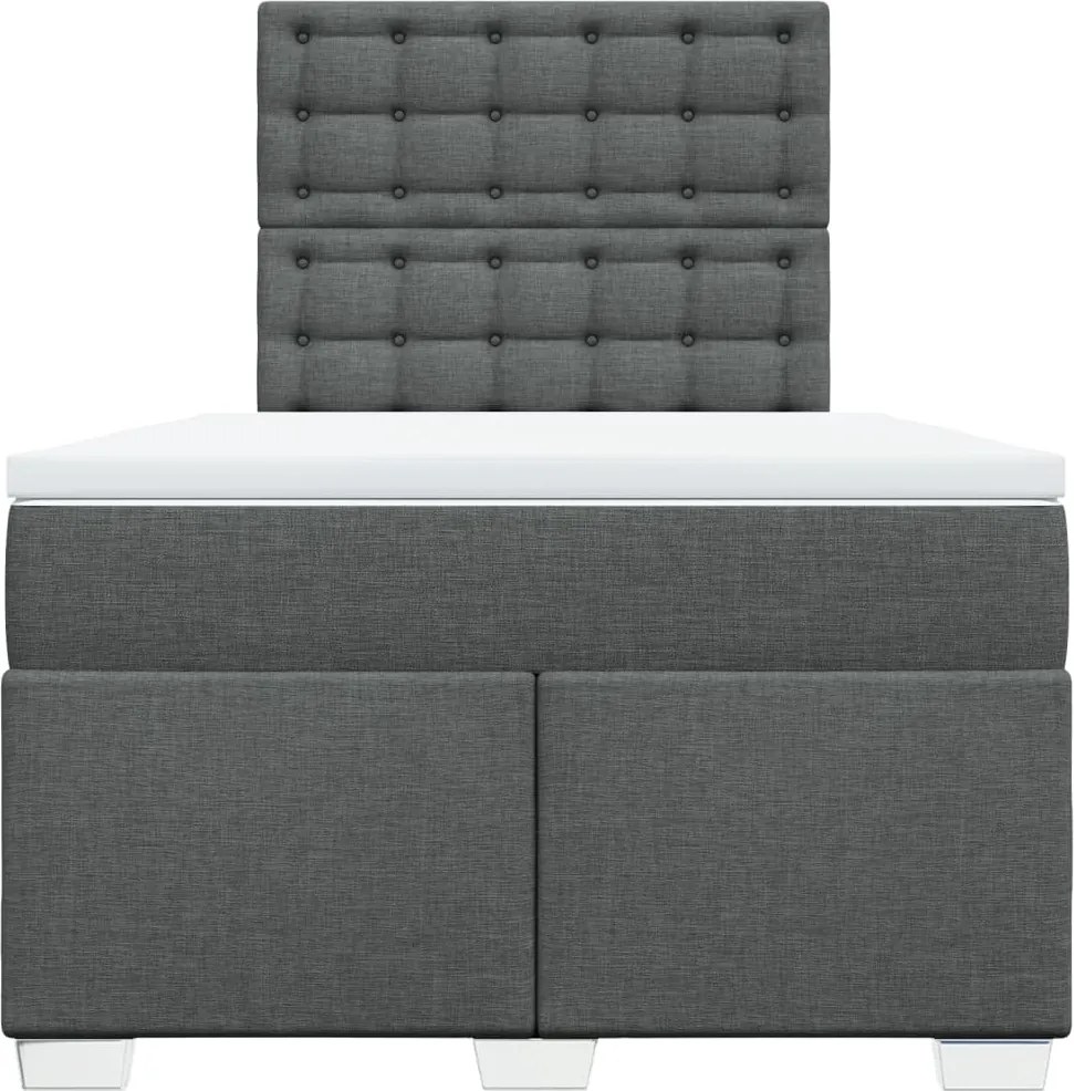 Box spring postel s matrací tmavě šedá 120x190 cm textil 3290442