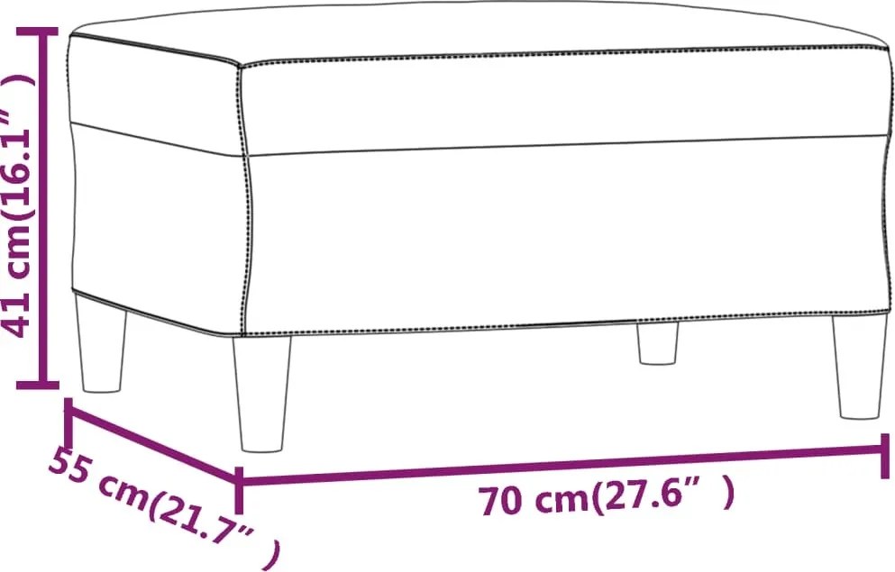 vidaXL Podnožka 70 x 55 x 41 cm textil [349309] Barva: Tmavě šedá