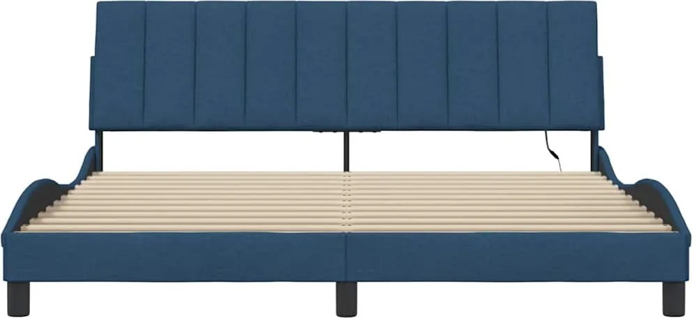Rám postele bez matrace Hanko modrý 180 x 200 cm textil 3310481