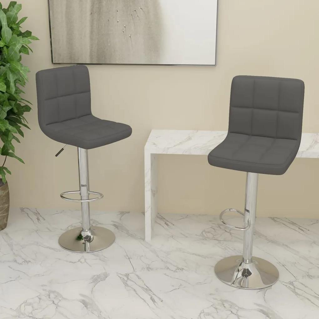Barové židle 2 ks tmavě šedé textil - Default Title