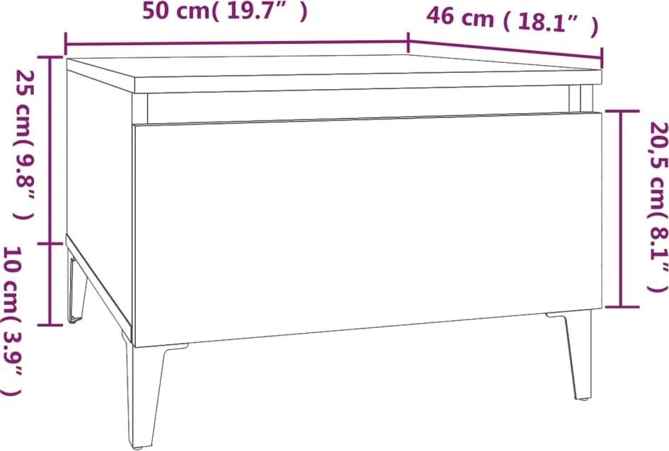 vidaXL Odkládací stolky 2 ks 50x46x35 cm kompozitní dřevo [819527] Barva: Černá