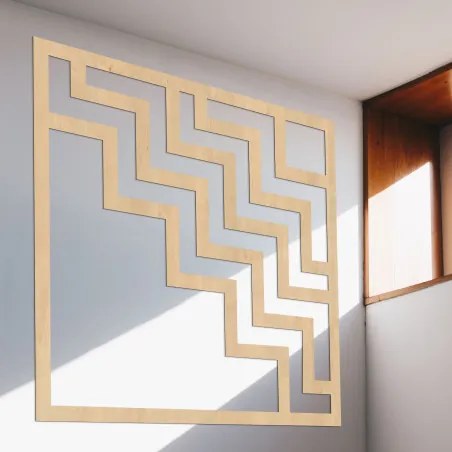 Geometrická dřevěná dekorace na zeď | Moderní design | SENTOP HDF0397-A