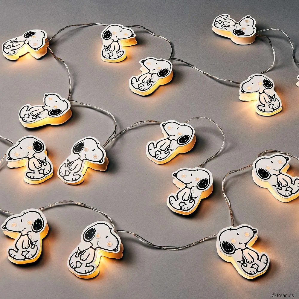 PEANUTS LED Papírový světelný řetěz 20 světel