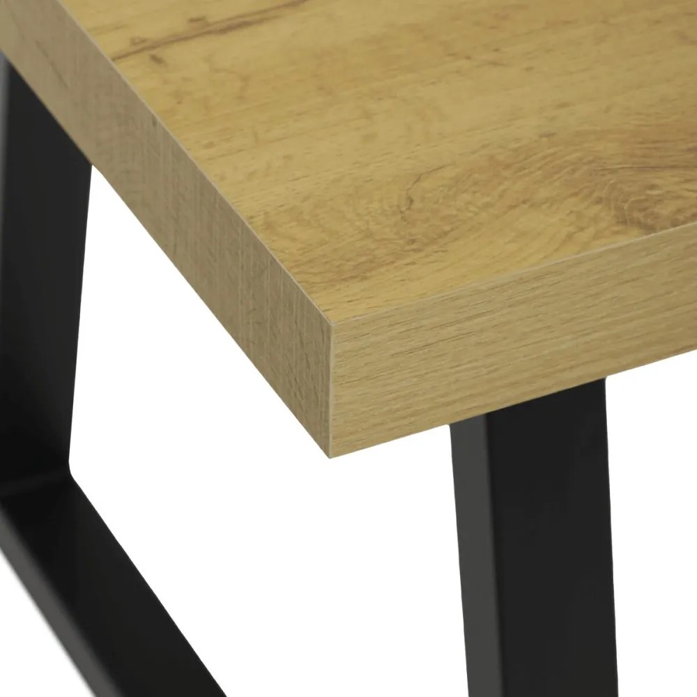 Jídelní stůl rozkládací 160- HT-R5624 OAK, lamino, dub (160 x 90) cm