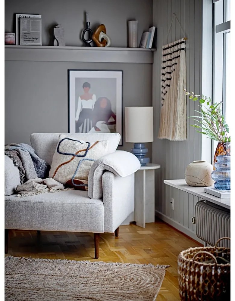 Modrá stolní lampa s textilním stínidlem (výška 51 cm) Fabiola – Bloomingville
