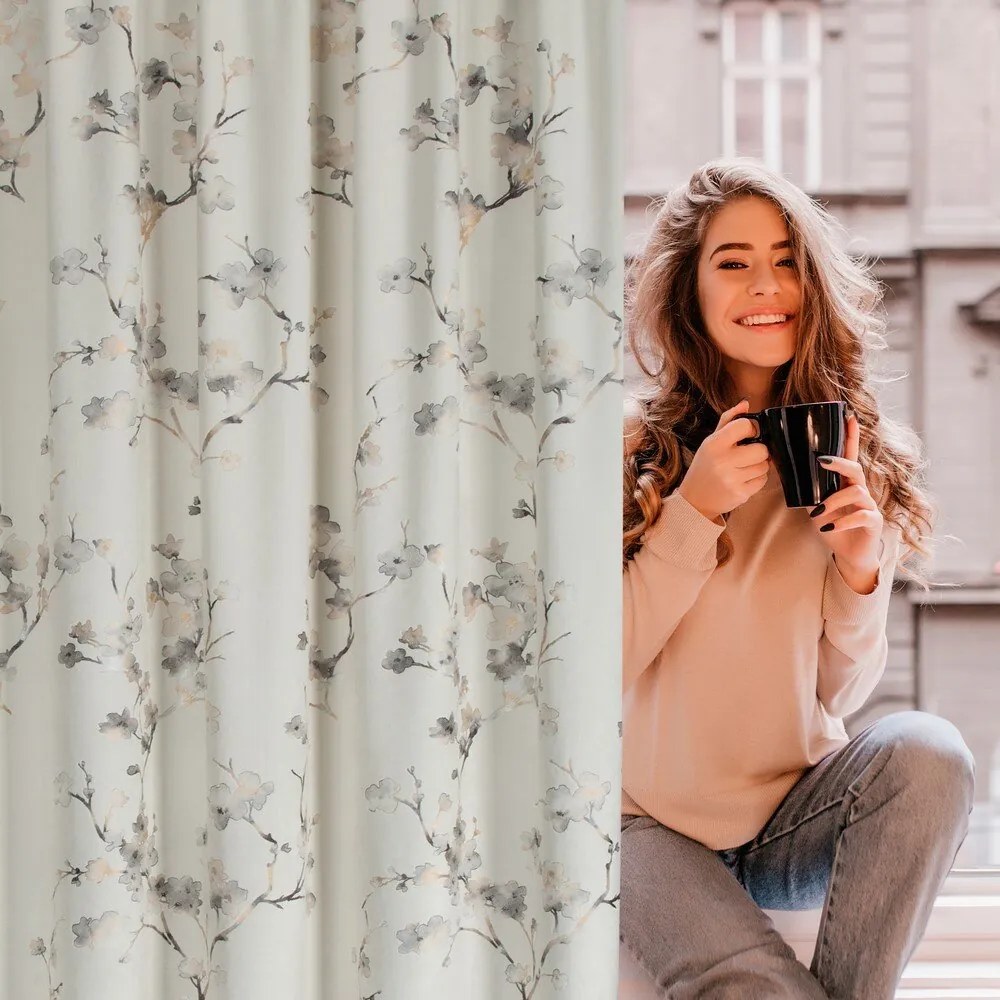 ZATEMŇOVACÍ ZÁVĚS NA PÁSCE SELENA 140X270 CM VZOROVANÁ
