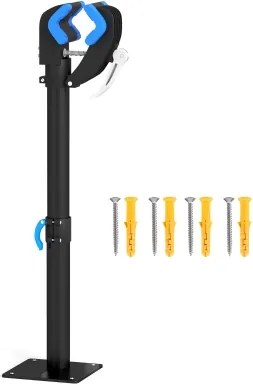 HOMCOM výškově nastavitelný stojan na opravu kol, 360° otočný svěrací klín, max. zatížení 25 kg, 41-60x13x13 cm, černý
