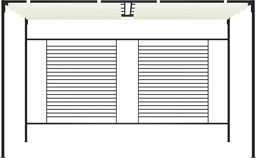 Altán se zatahovací střechou 3 x 4 x 2,3 m krémový 180 g/m² 313623