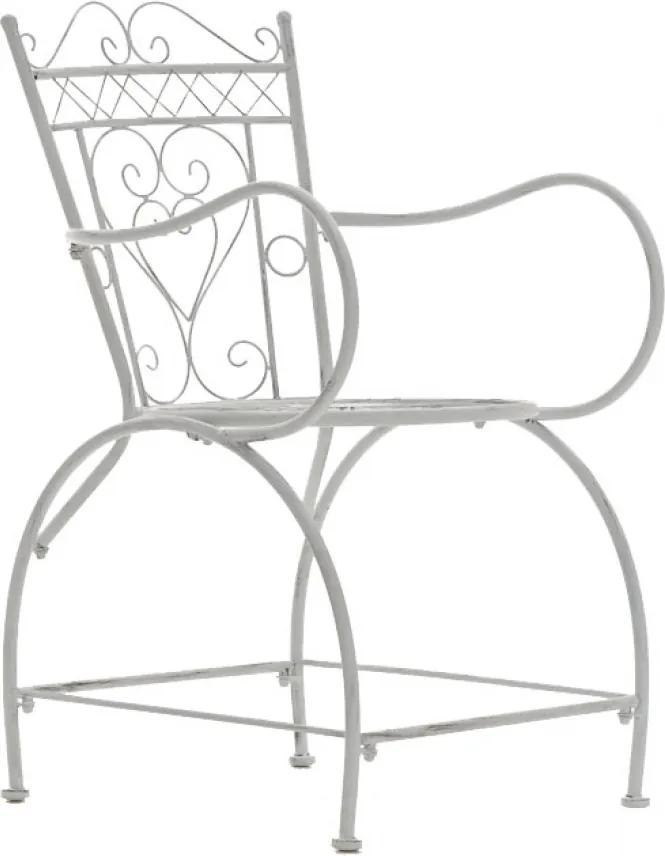 Kovová židle GS11174935 s područkami Barva  Bílá antik