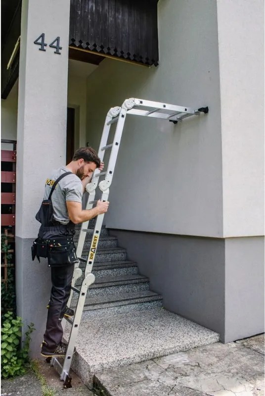 Multifunkční žebřík 4x3 příčky DRABEST DU4x3 HOME 125 kg