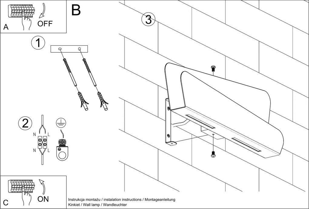 Sollux Lighting Nástěnné svítidlo BASCIA bílé