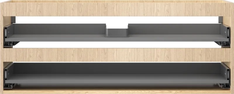 Mexen Box-A, závěsná skříňka 120 cm, 2 zásuvky, dub, 91AX0-1200-470-2-81