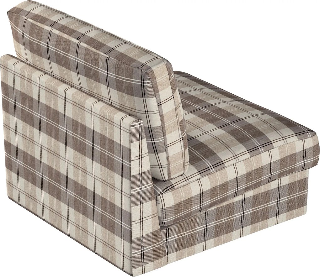 Potah na neskládací křeslo IKEA Kivik barva béžová látka pletený vzor, vzorované