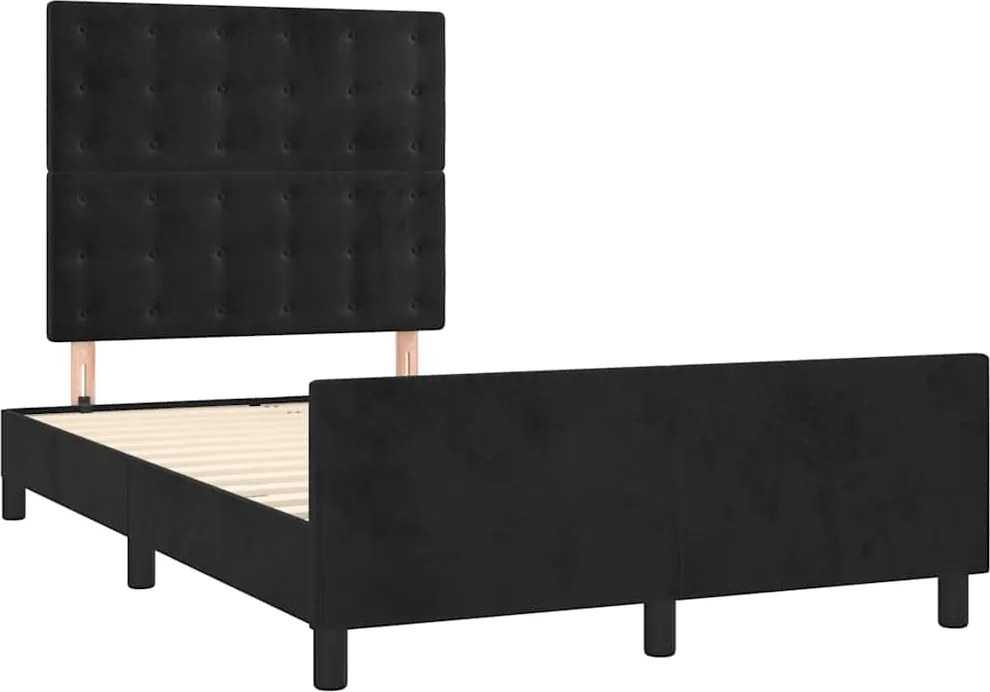 Rám postele bez matrace černý 120 x 200 cm samet 3125991