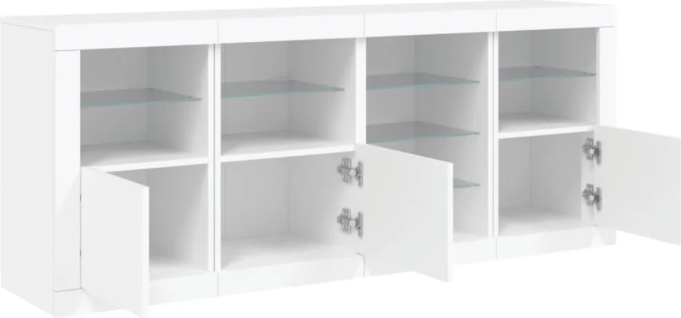 Příborník s LED osvětlením bílý 164 x 37 x 67 cm 3209051