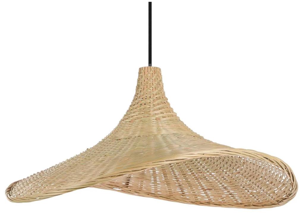 Závěsné světlo Haxey bambusové stínidlo, Ø 50 cm
