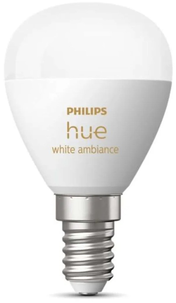 Philips Hue Smart žárovky - Chytrá LED žárovka E14, 5,1 W, stmívatelná, bílé světlo 929003573701