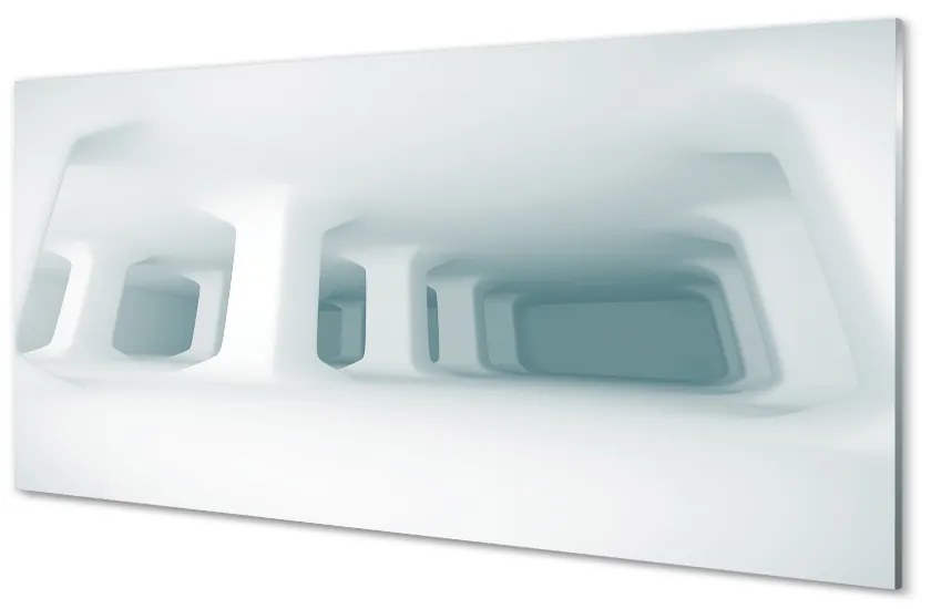 Obraz na skle Bílá 3d podpora 120x60 cm