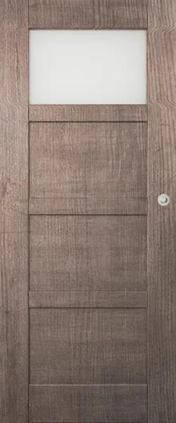 posuvné interiérové dveře do pouzdra PORTO model 2 Průchozí rozměr: 70 x 197 cm, Orientace dveří: Levé dveře, Dekor: Dub kartáčovaný