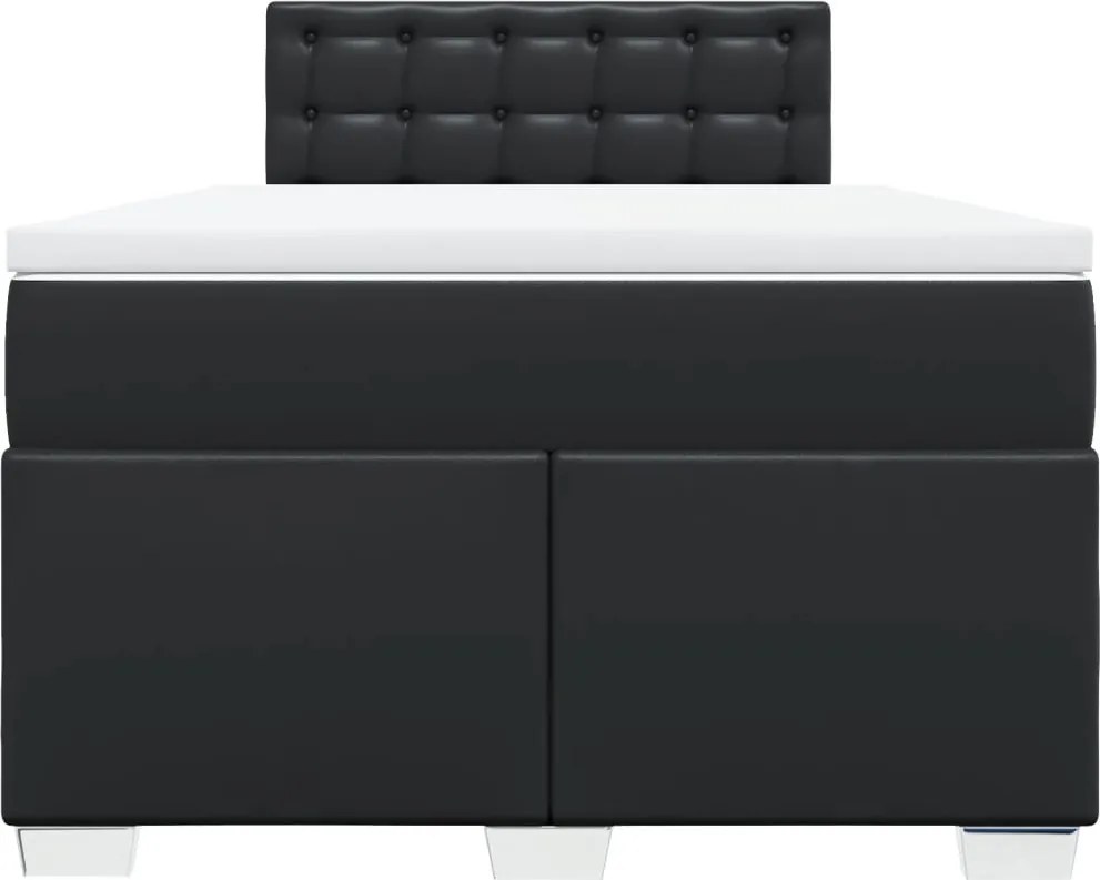 Box spring postel s matrací černá 120 x 200 cm umělá kůže 3286116