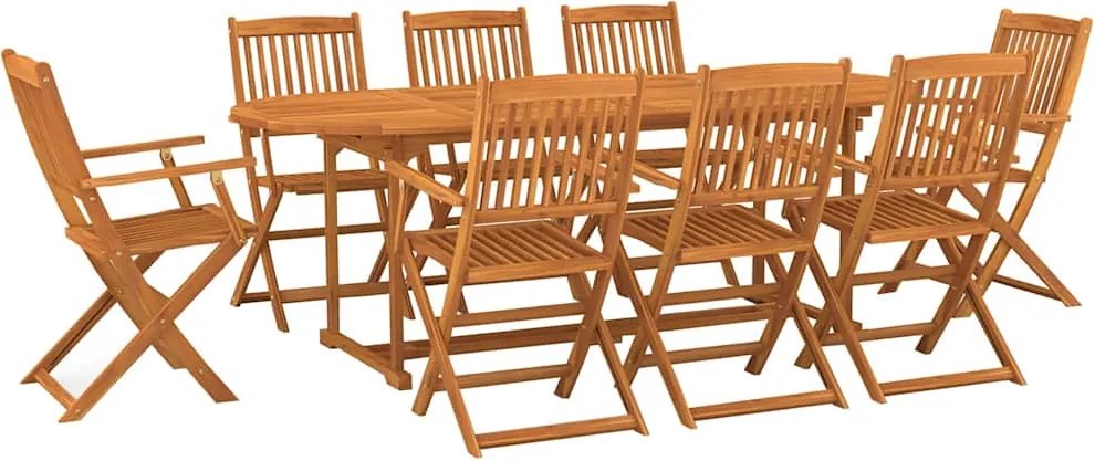 9dílný zahradní jídelní set 220x90x75 cm masivní akáciové dřevo 3086974