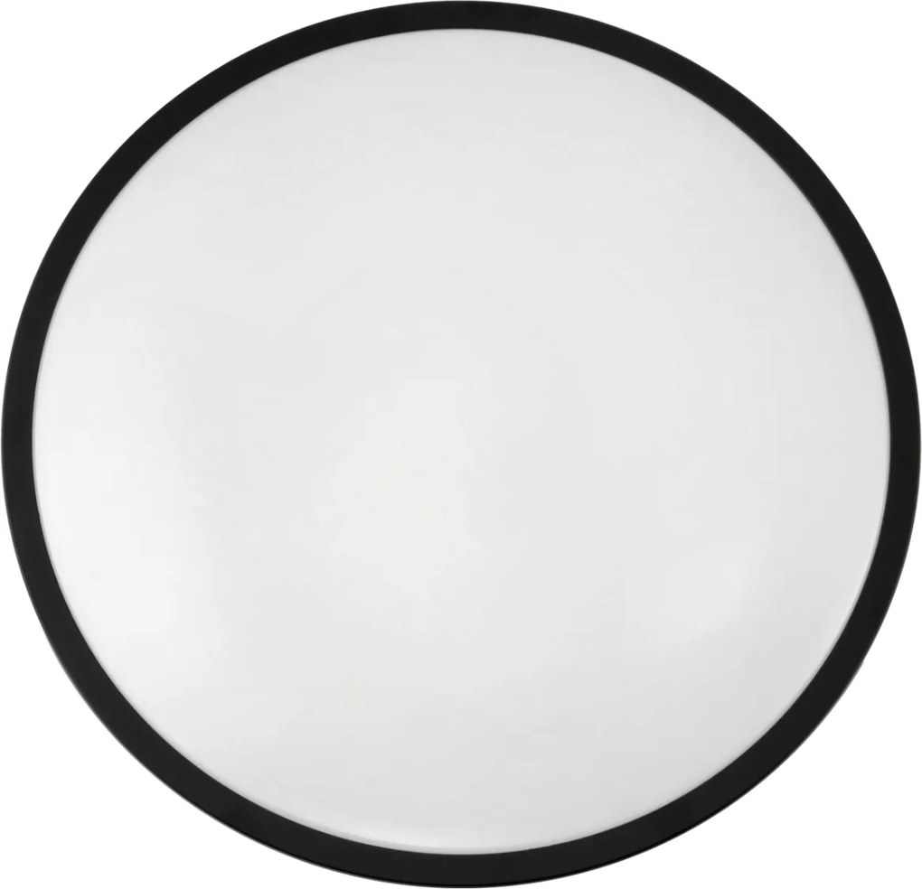 BERGE Přisazený LED stropní panel 12W 860lm Kulatý černý NW