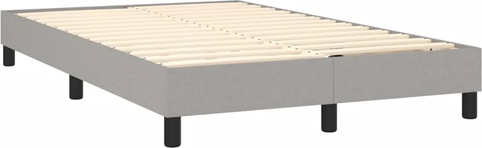 Box spring postel s matrací světle šedá 120 x 200 cm textil 3140041