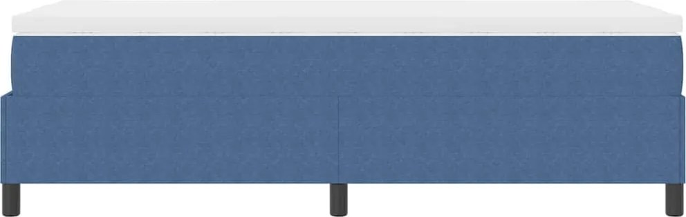 Postel s boxspringem Modrá a bílá 100 x 200 cm Žebrovaná látka 3337450