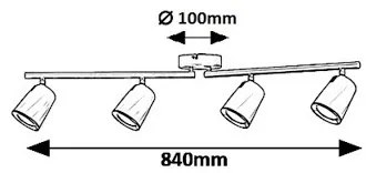 Rabalux 5048 - LED Bodové svítidlo SOLANGE 4xLED/6W/230V