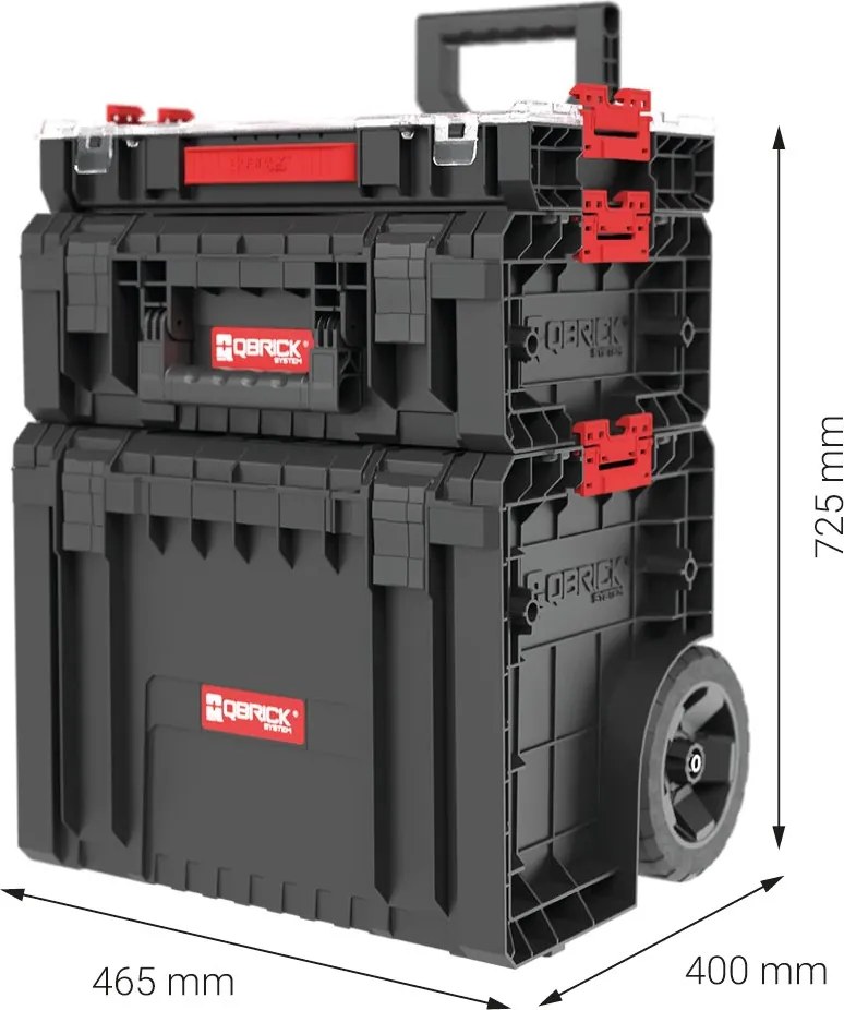 Mobilní dílenská sada Qbrick System PRO: nářaďový vozík, toolbox a organizér 100